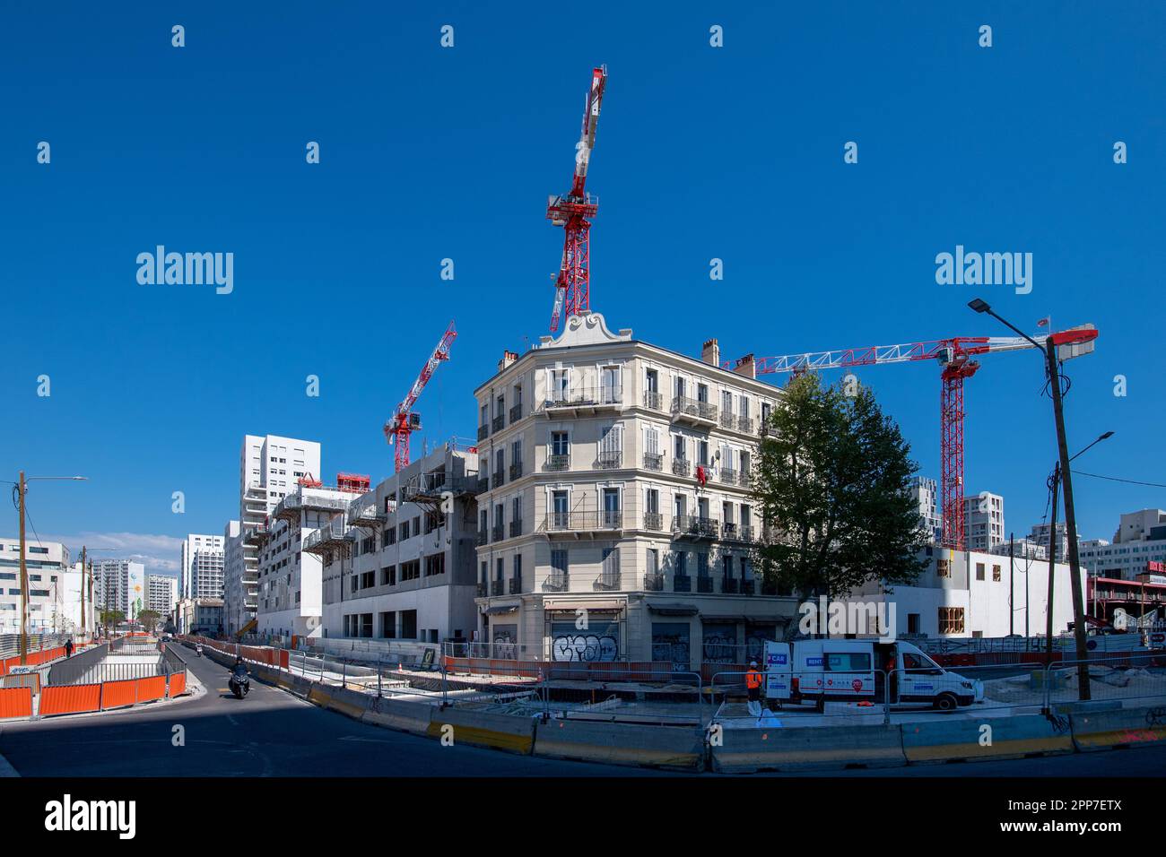 Marseille, Frankreich. 19. April 2023. Blick auf die Baustellen des ...