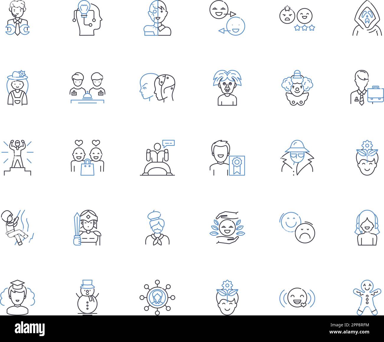 Collection mit Liniensymbolen für die Ressourcensteuerung. Zuteilung ...