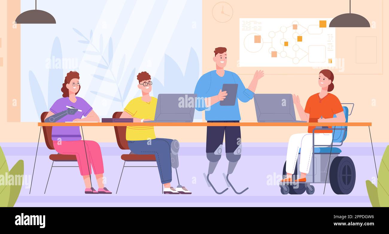 Menschengruppe vielfalt behinderung Stock-Vektorgrafiken kaufen - Alamy