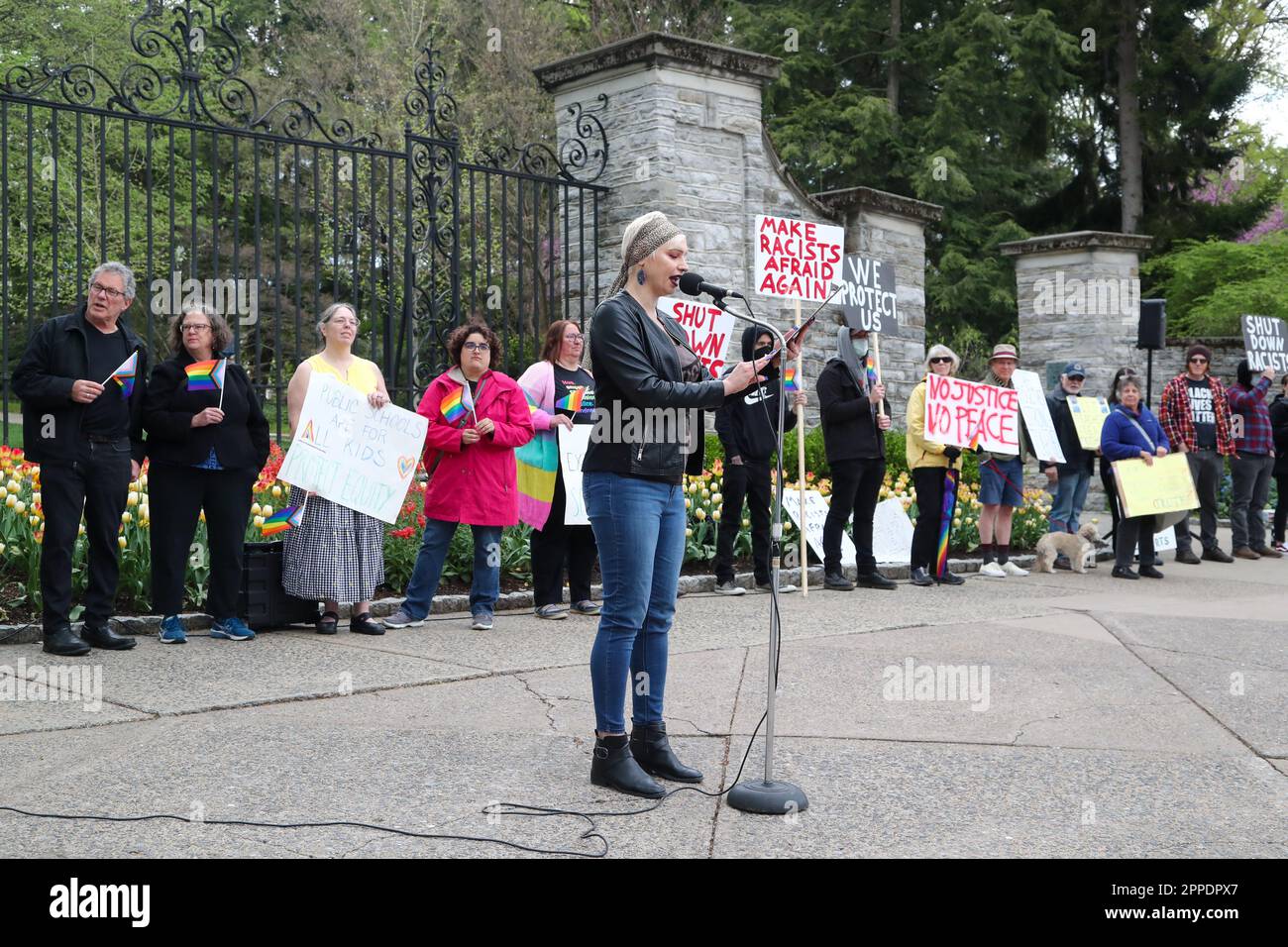 State College, Usa. 23. April 2023. Melanie Morrison, Mitbegründerin ...