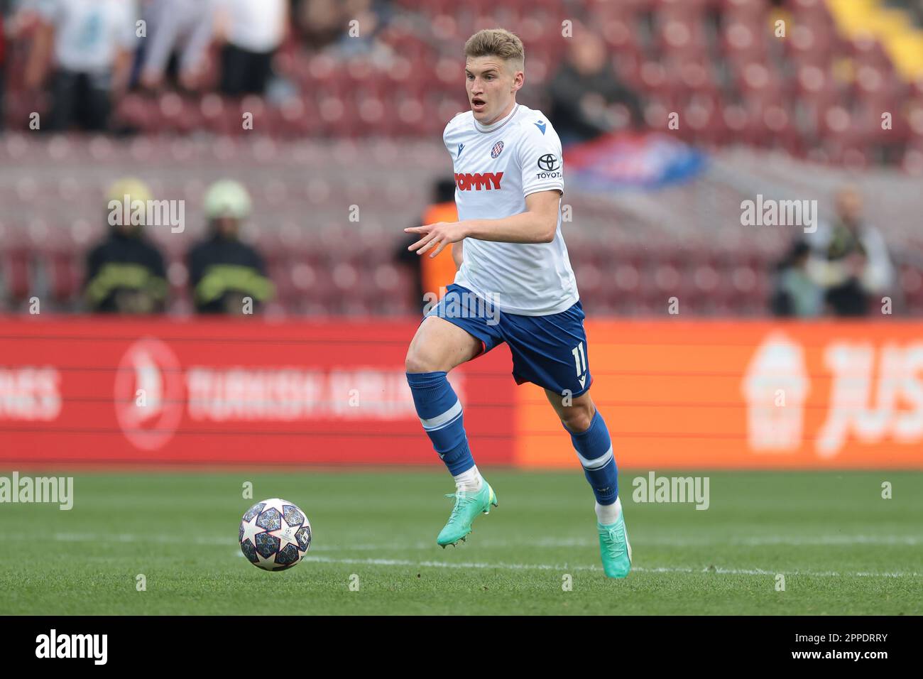 Genf, Schweiz, 21. April 2023. Roko Brajkovic von Hajduk Split während ...