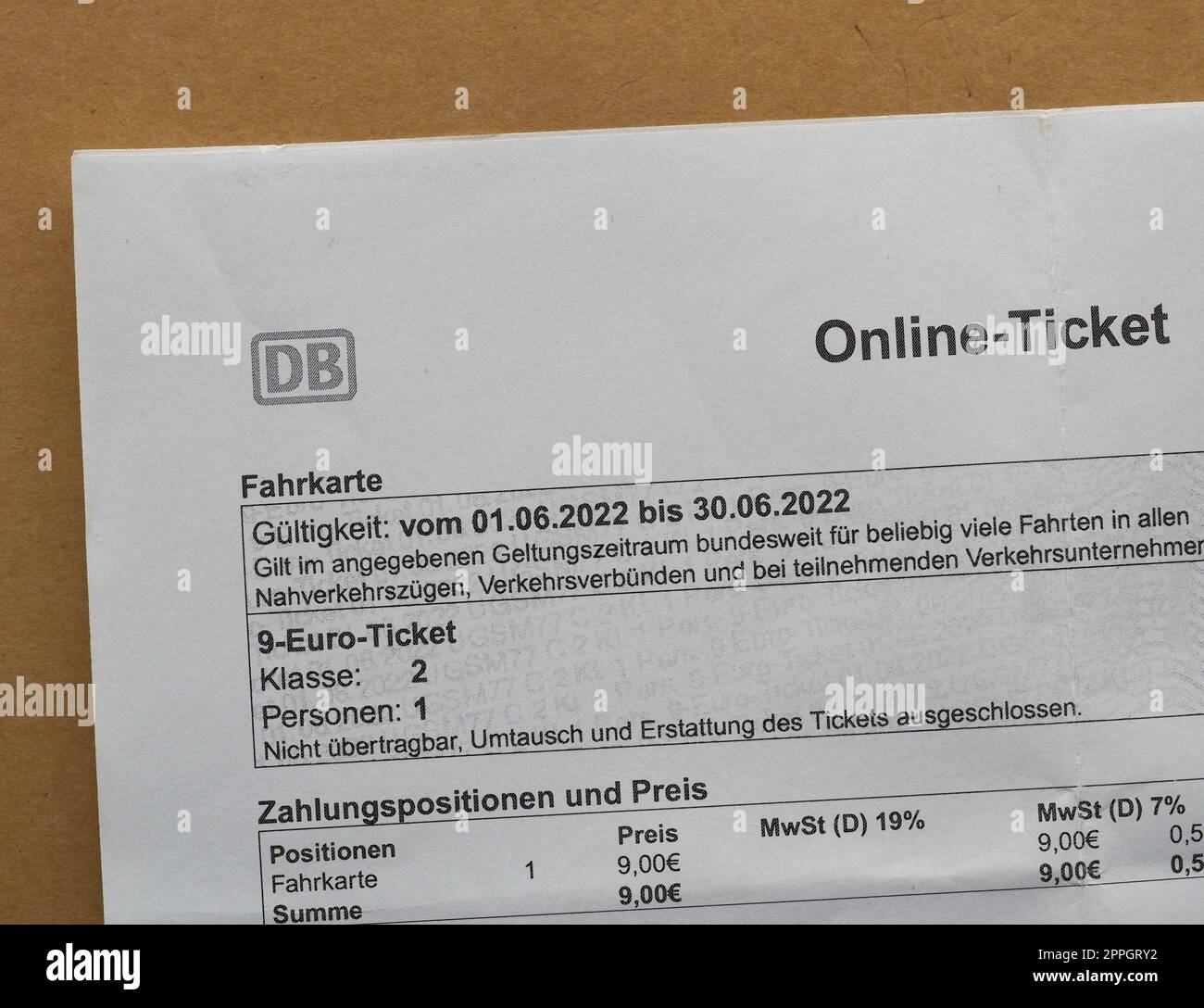 9euro ticket -Fotos und -Bildmaterial in hoher Auflösung – Alamy