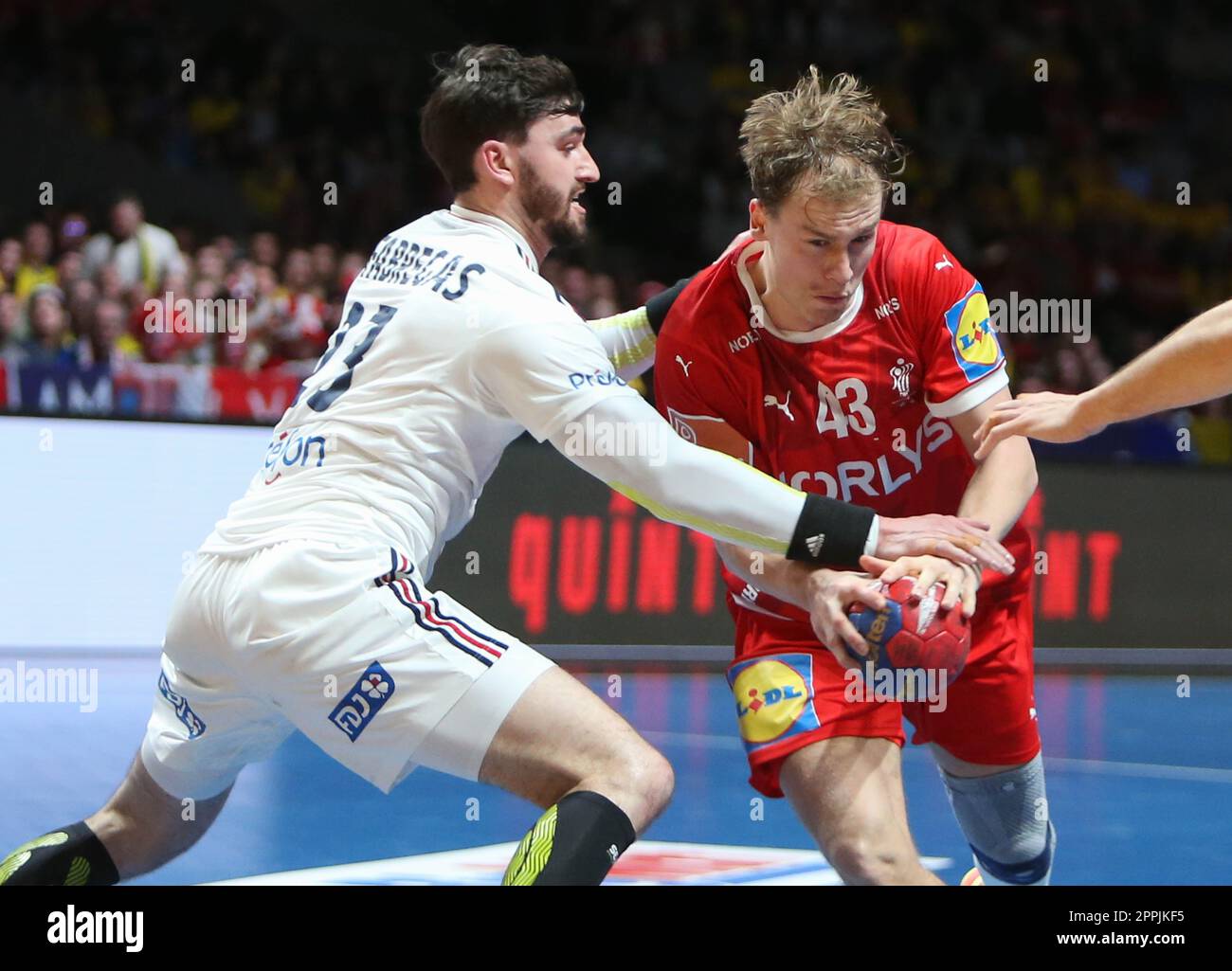 Während der IHF Männer-Weltmeisterschaft 2023 findet am 29. Januar 2023 ...