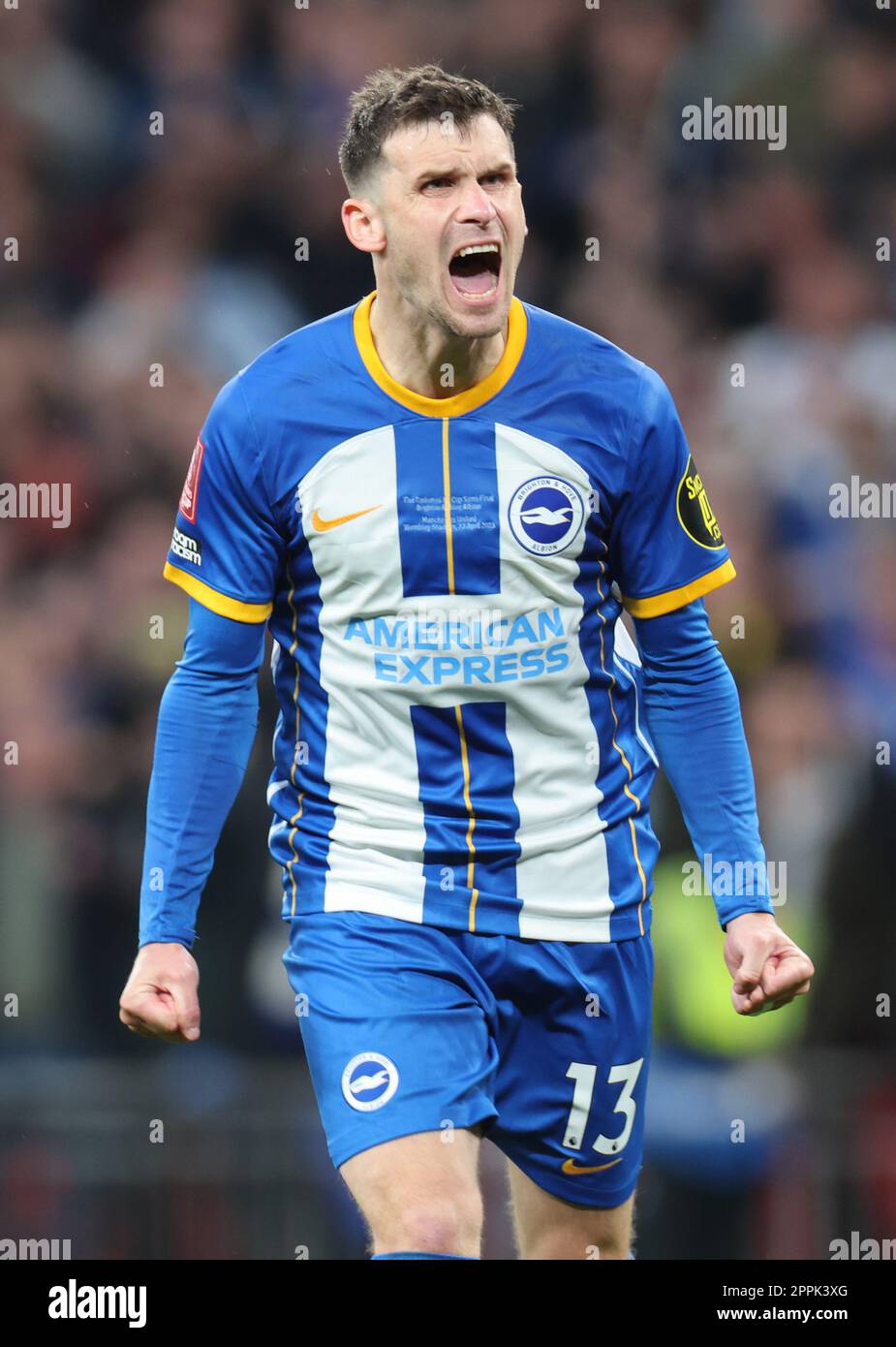 Pascal Grob von Brighton & Hove Albion feiert sein Tor vom ...