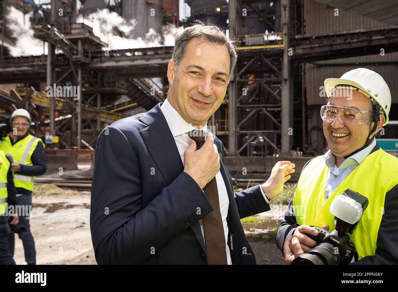 Premierminister Alexander De Croo zeigte sich am Montag, den 24. April ...