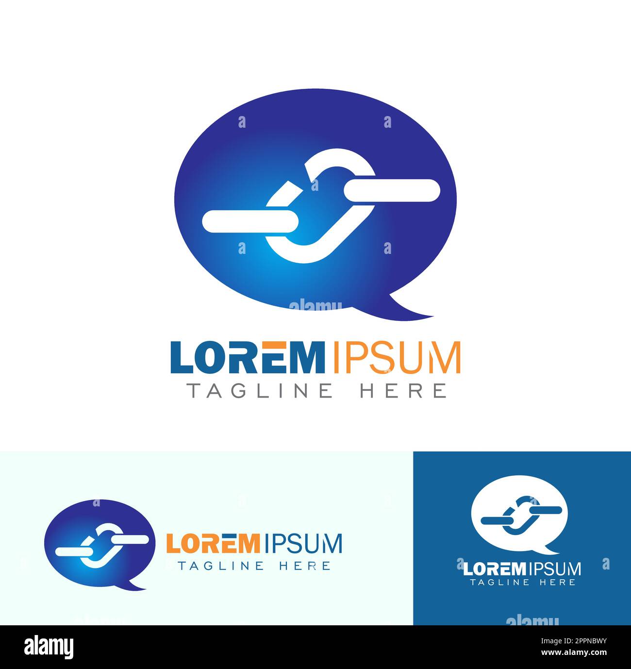 vektorabbildung des Symbolzeichens „Unchained Logo“ Stock-Vektorgrafik ...