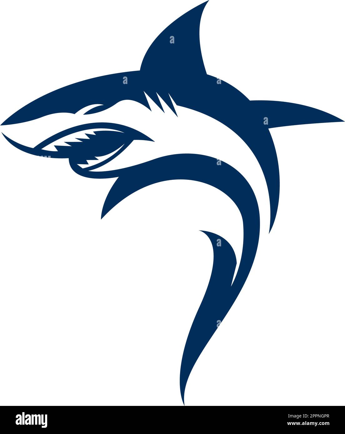 Vorlage für Designanschauungen für das Hai-Symbol-Logo Stock ...
