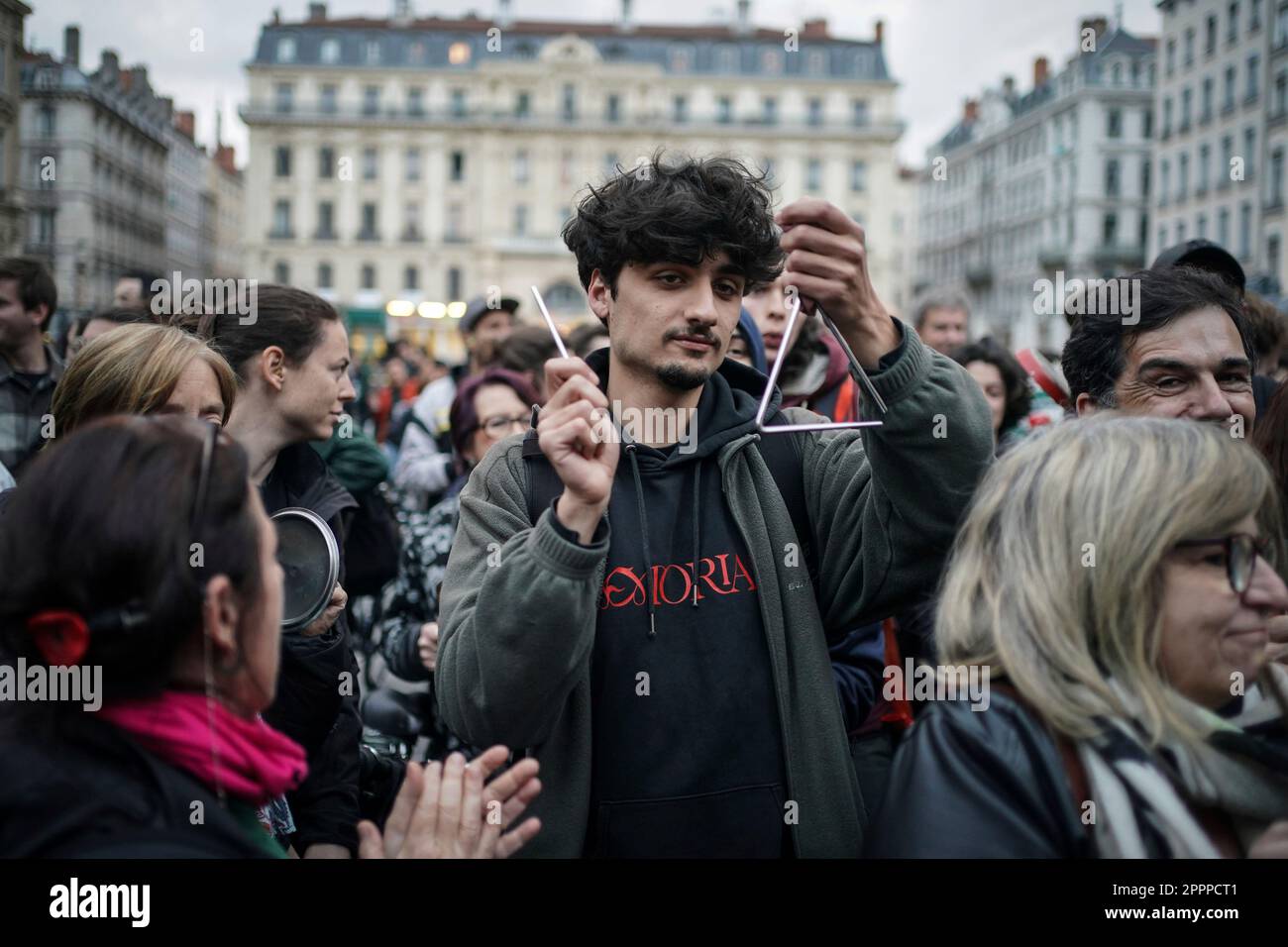 People bang pots and pans to express discontent with French President ...