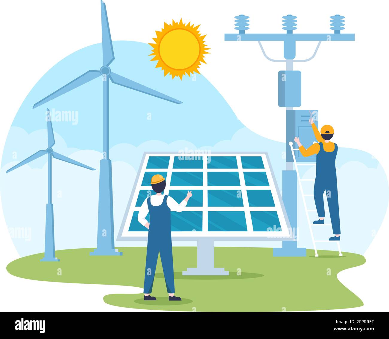 Solaranlagen, Paneel- oder Windenergieanlagenwartung mit Home Service ...