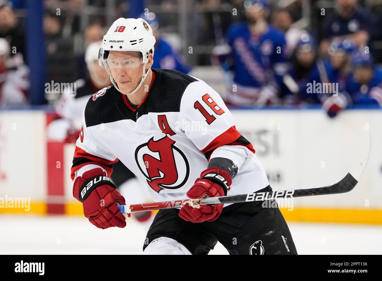 New Jersey Devils' Ondrej Palat (18) during the first period of Game 4 ...