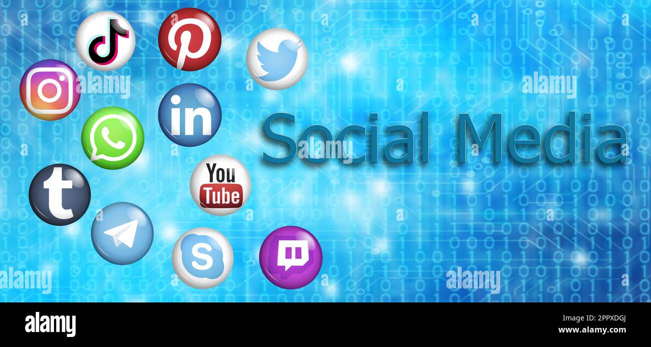 Social media logos -Fotos und -Bildmaterial in hoher Auflösung – Alamy