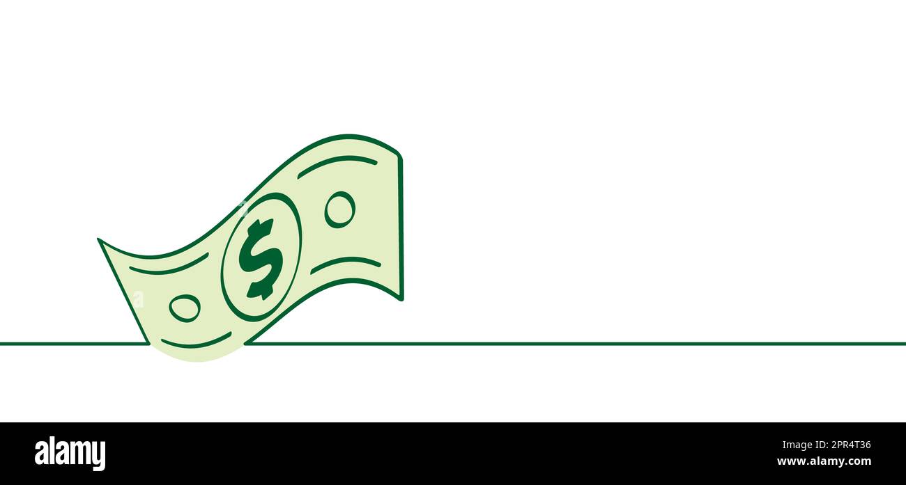 Cartoon Bundle usa Papiergeld Symbol oder Logo. Vektordollar ...