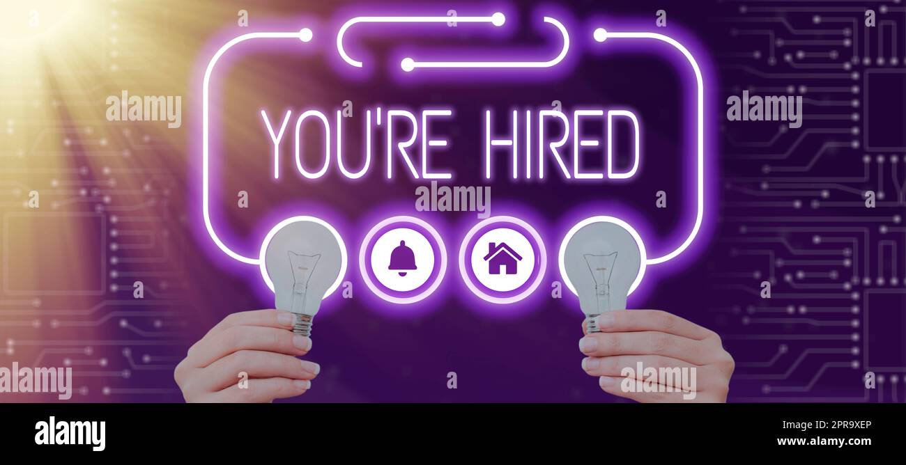 Inspiration mit dem Zeichen „Du bist neu eingestellt ...