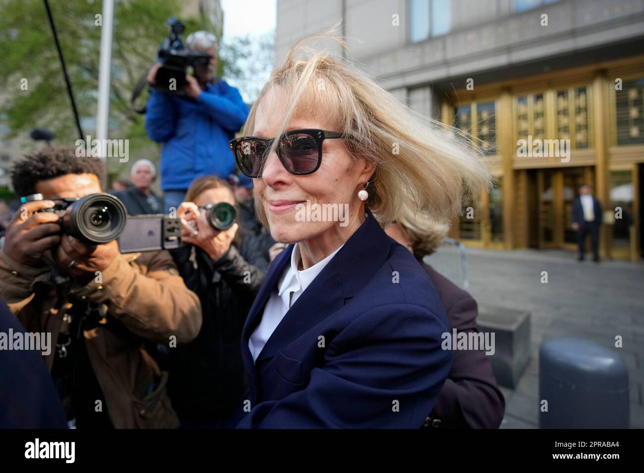 Former advice columnist E. Jean Carroll leaves federal court after ...