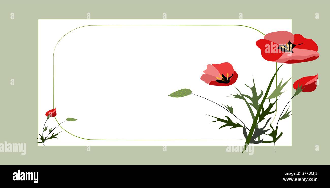 Rahmen Mit Blättern Und Blumen Und Wichtigen Ankündigungen Im Inneren ...
