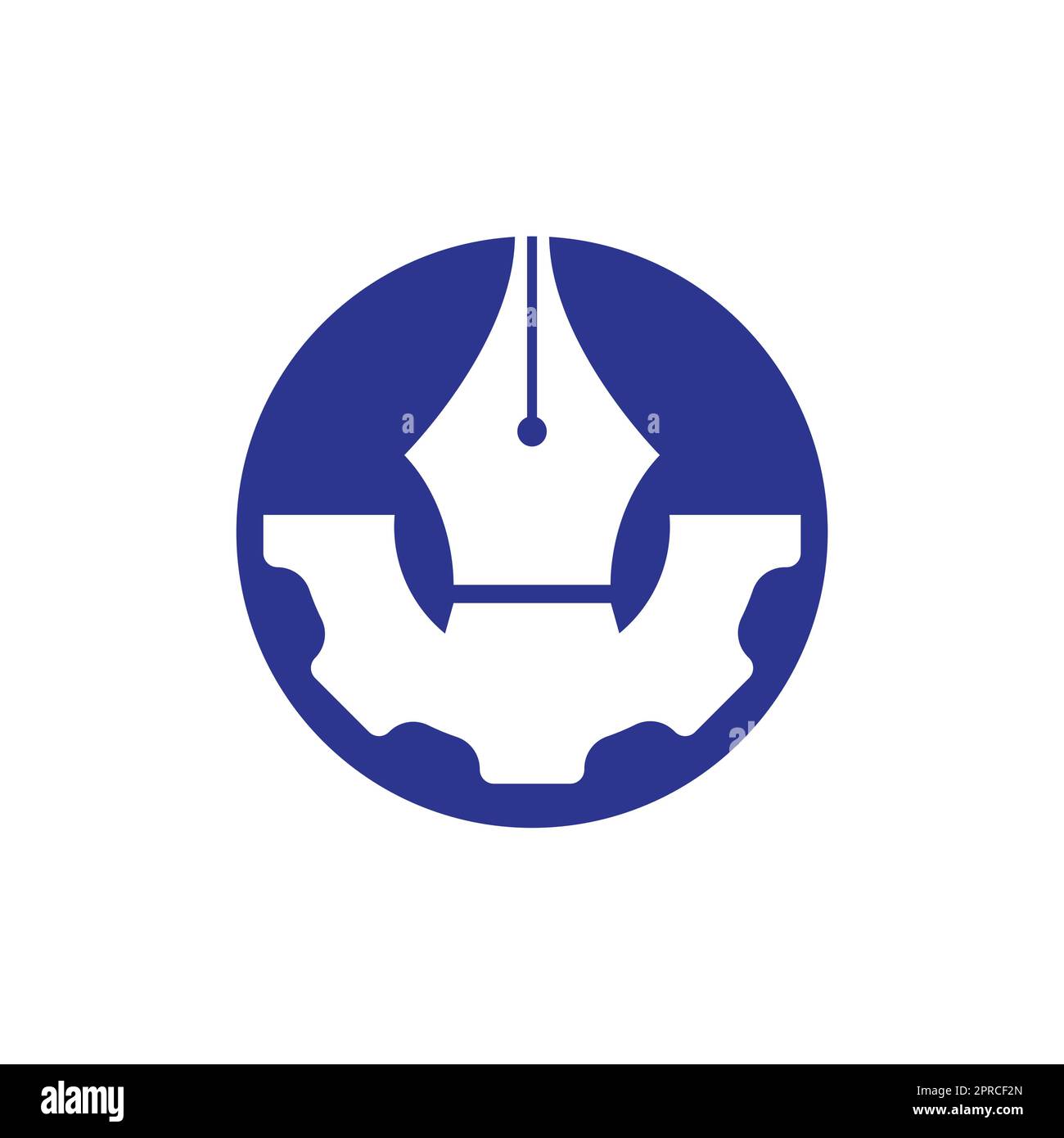 Logo mit Ausrüstung und Kugelschreiber. Einzigartige Design-Vorlage für ...