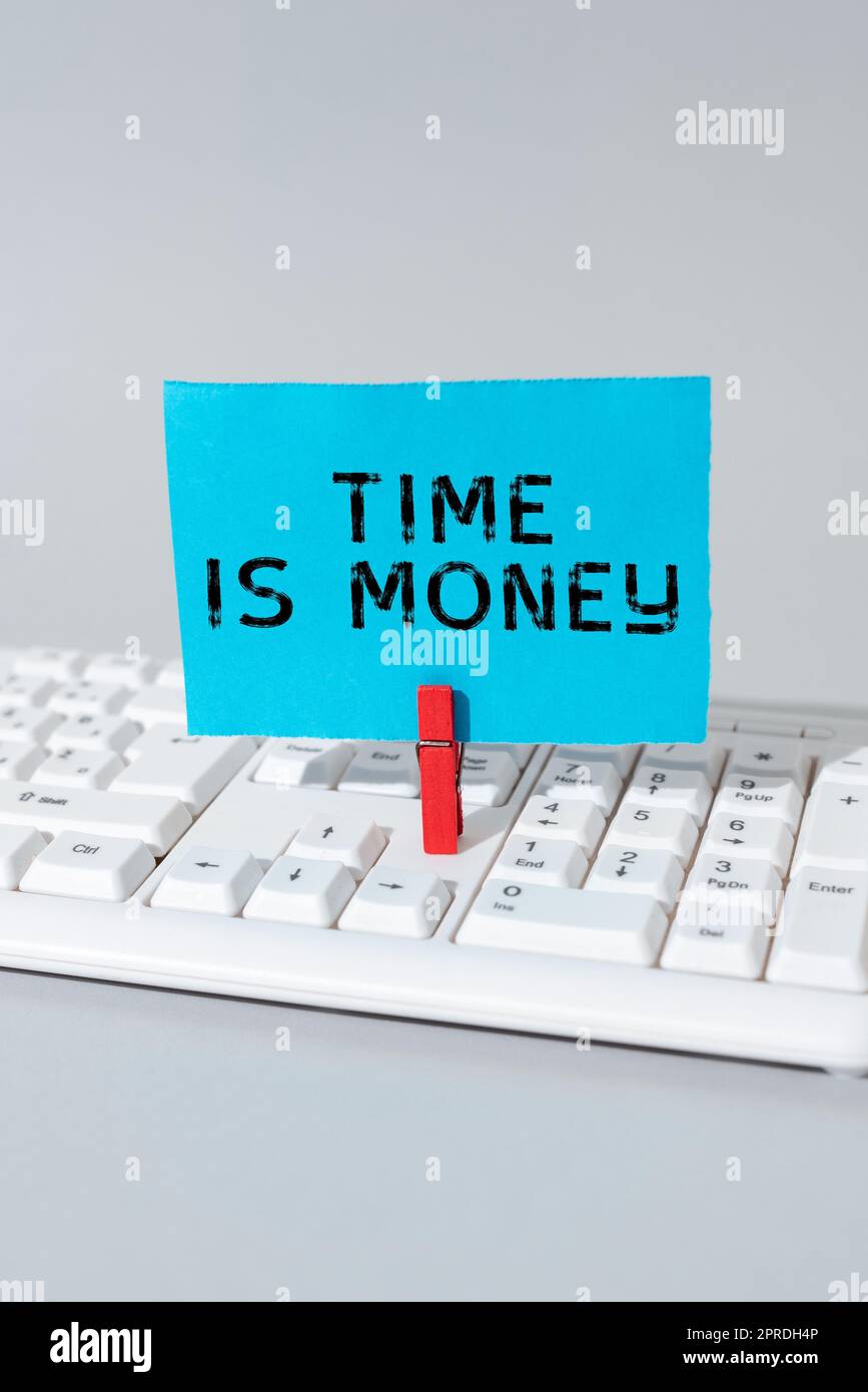 Die Zeit zum Schreiben von Hand ist Geld. Geschäftsübersicht so schnell ...