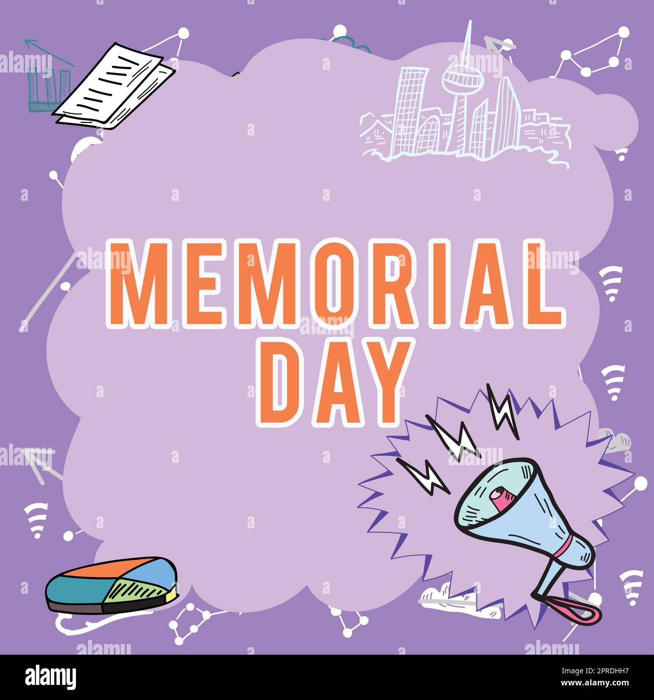 Inspiration mit Schild Memorial Day. Konzeptfoto zu Ehren und zur ...