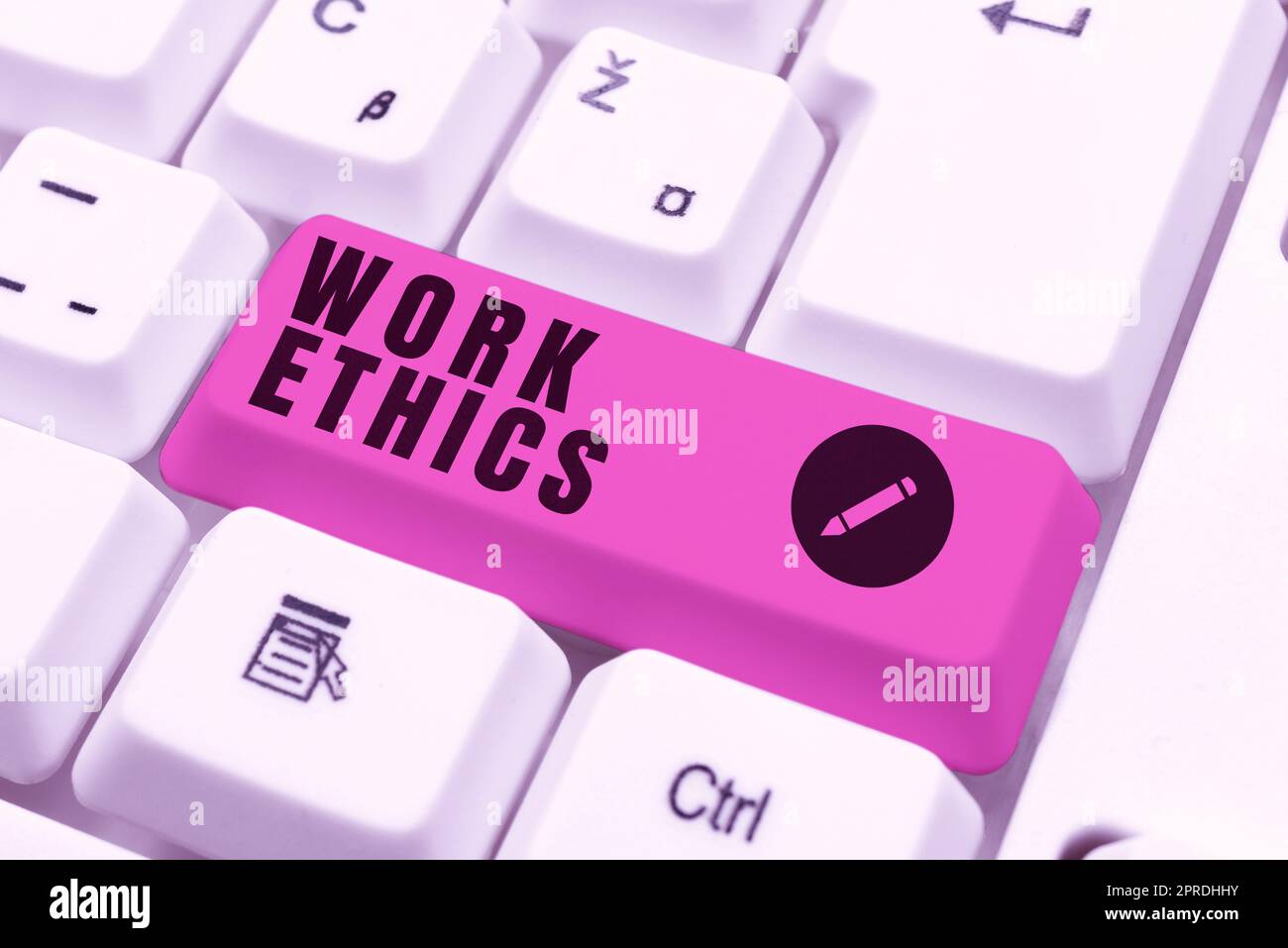 Textunterschrift mit einer Darstellung der Arbeitsethik ...