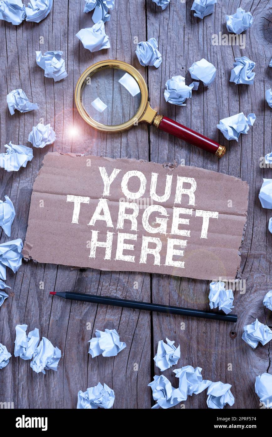 Handschriftlicher Text Ihr Ziel hier. Wortschreibung Be FOCUS on Your ...