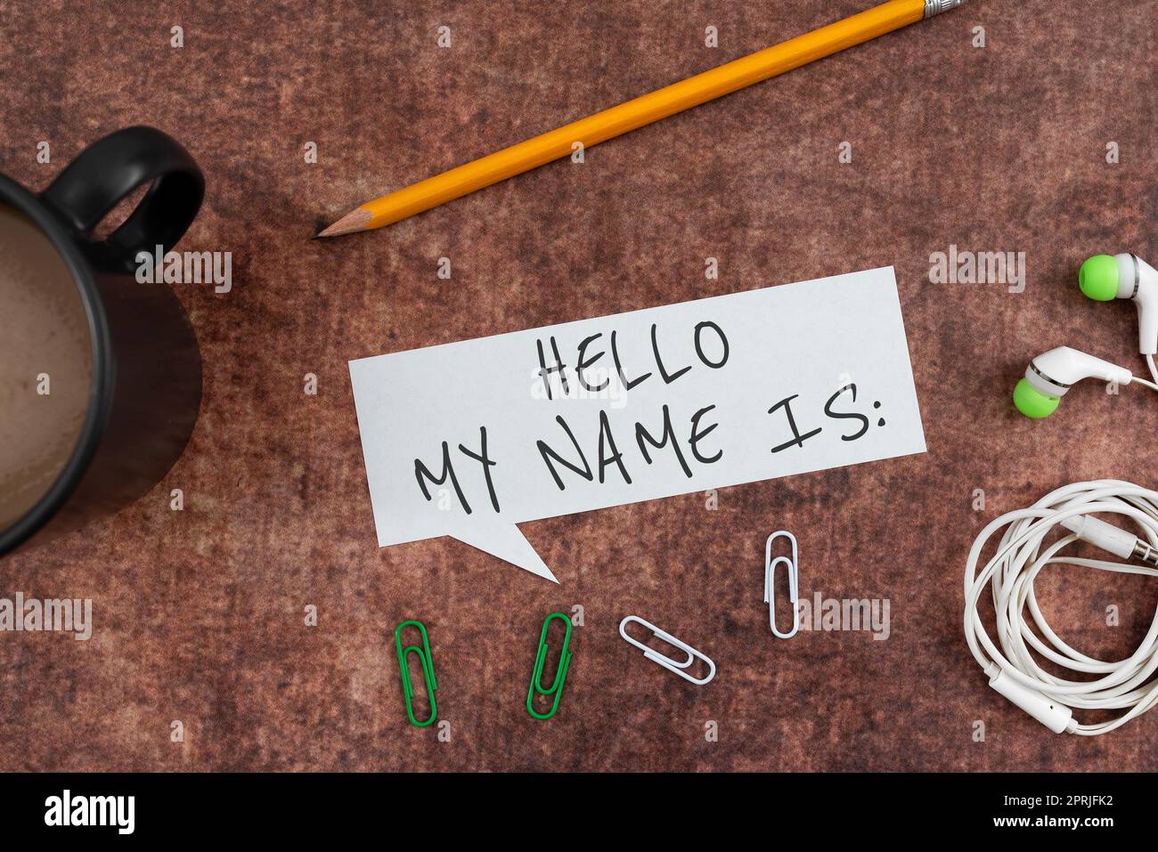 Handschriftlicher Text Hallo Mein Name Ich Stelle mich neuen ...