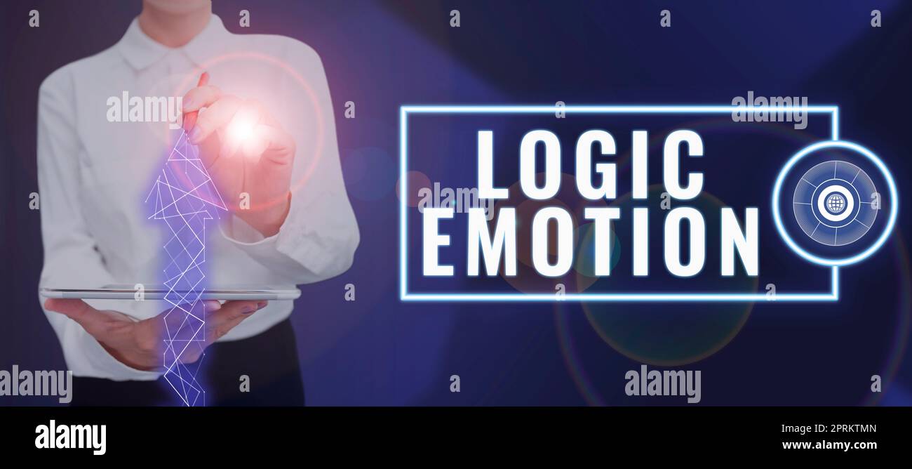 Handschriftlicher Text Logik Emotion, Konzept, das unangenehme Gefühle ... Handschriftlicher Text Logik Emotion, Konzept, das unangenehme Gefühle ...
