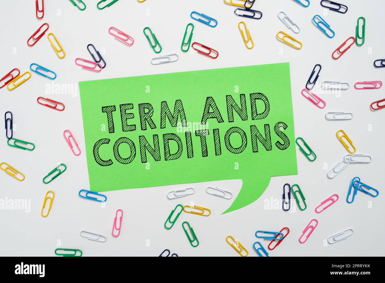 Zeichen mit Bedingungen, Wort für Richtlinien und Regeln, bei denen man ...