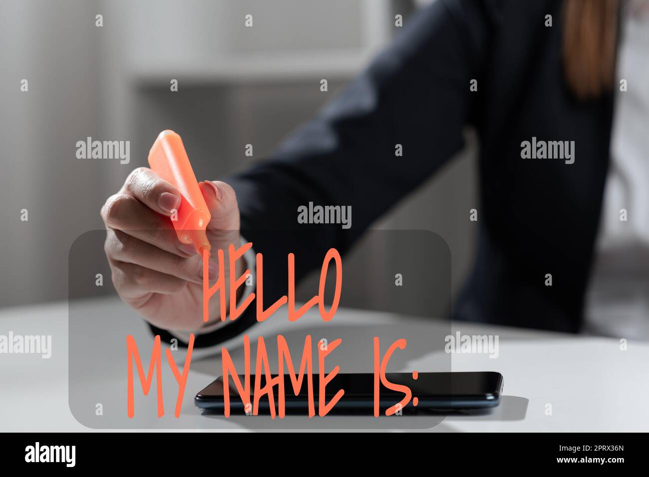 Text mit Inspiration Hallo Mein Name stellt sich neuen Mitarbeitern als ...