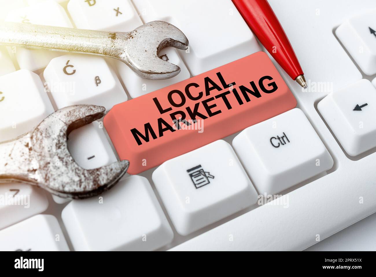 Inspiration mit dem Schild „Local MarketingA Local Business“, wo ein ...