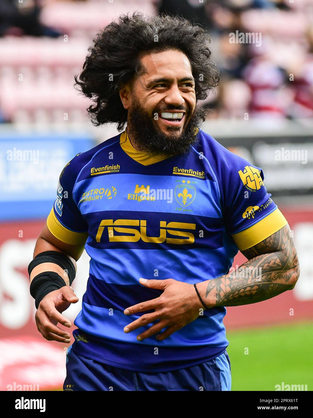 Wigan, England - 23. April 2023 - Wakefield Trinity's Jorge Taufua ...