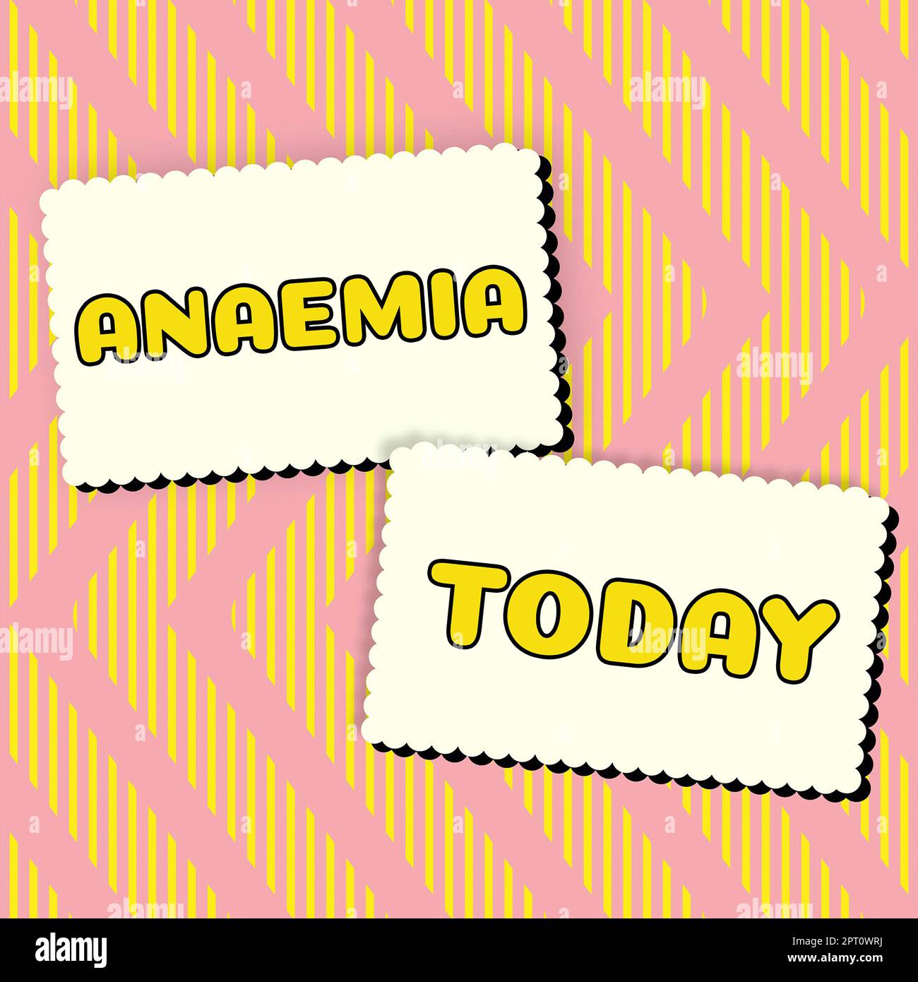 Hand schreiben Zeichen Anämie, Wort für einen Zustand, der durch einen ...