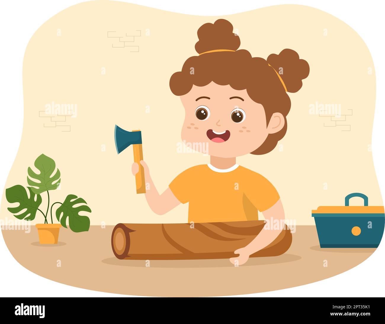 Holzbearbeitung mit Holzschnitt durch Handwerker und Arbeiter von ...