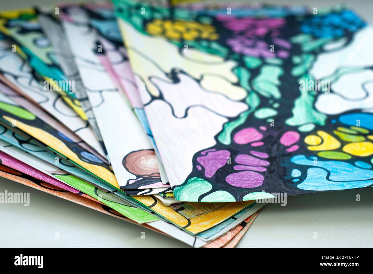 Handgezeichnete neurographische Zeichnung. Neurographien sind ...