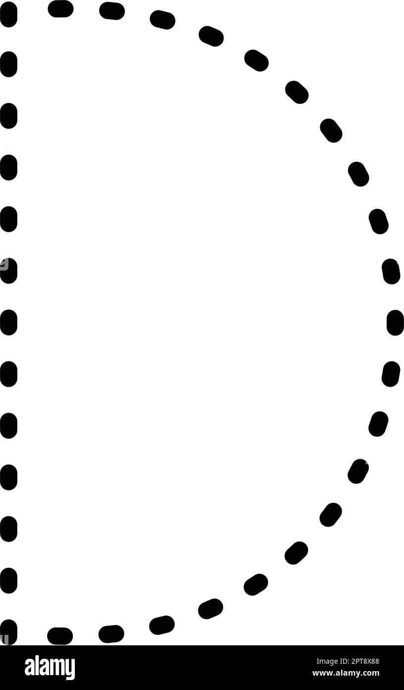 Nachvollziehbarer Buchstabe D Vorschreiben mit gepunkteten Linien für Kinder im Kindergarten ...