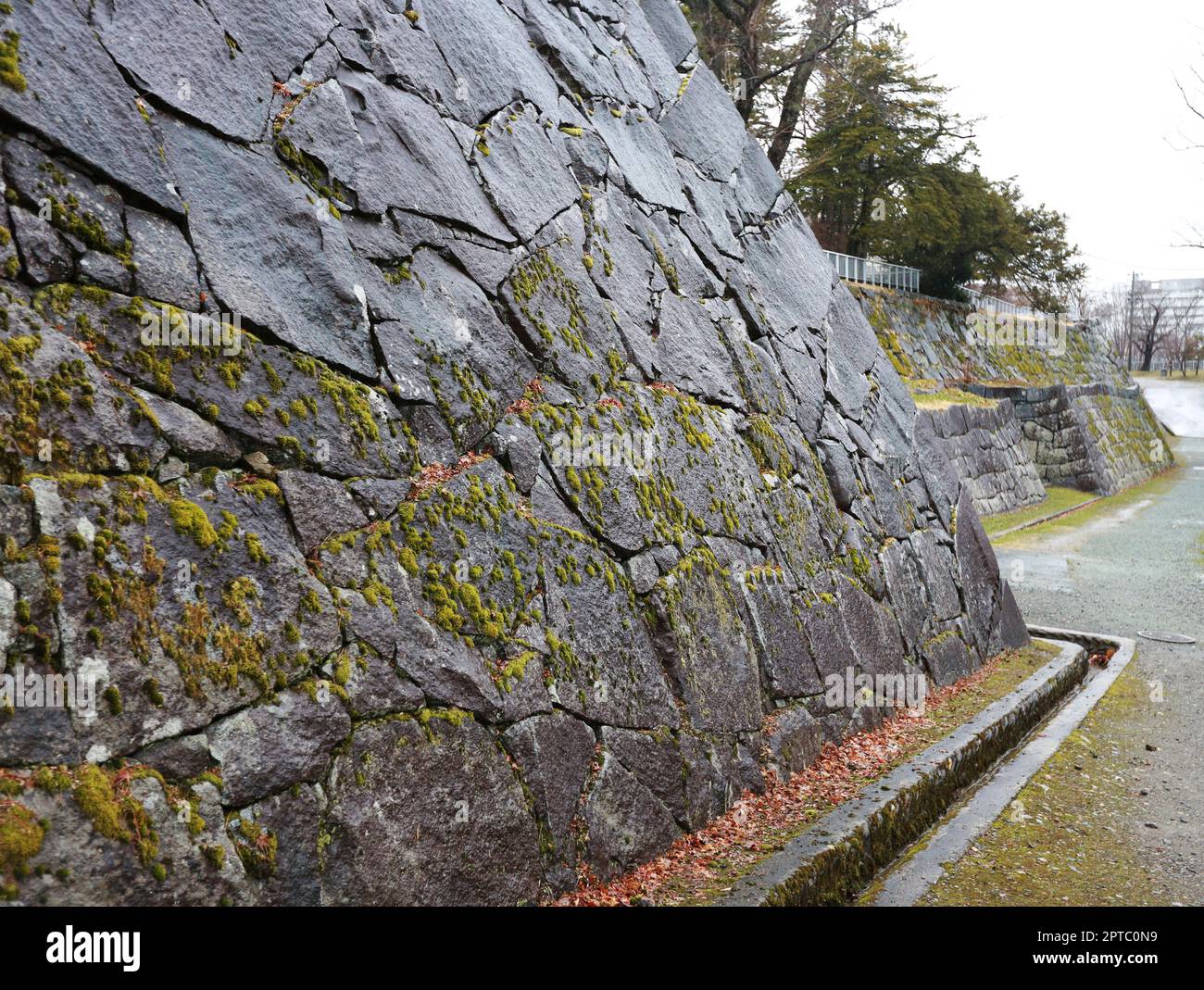 A photo shows Morioka Castle Site Park (Iwate Park) in Morioka City ...