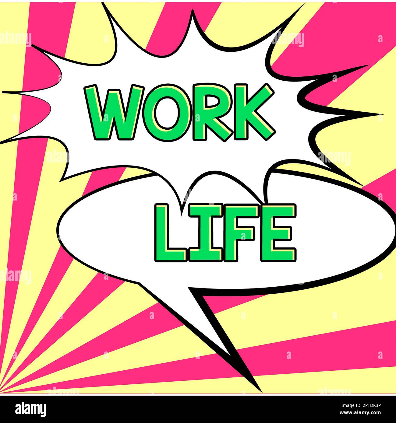 Konzeptionelle Darstellung Work Life, Wort für eine alltägliche Aufgabe ...