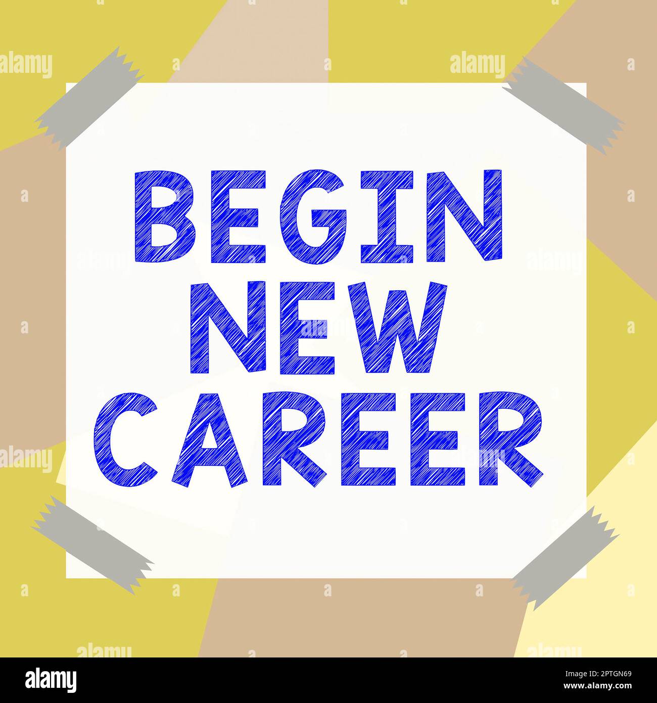 Schreiben mit Text Beginnen Sie neue Karriere, Geschäftskonzept ...