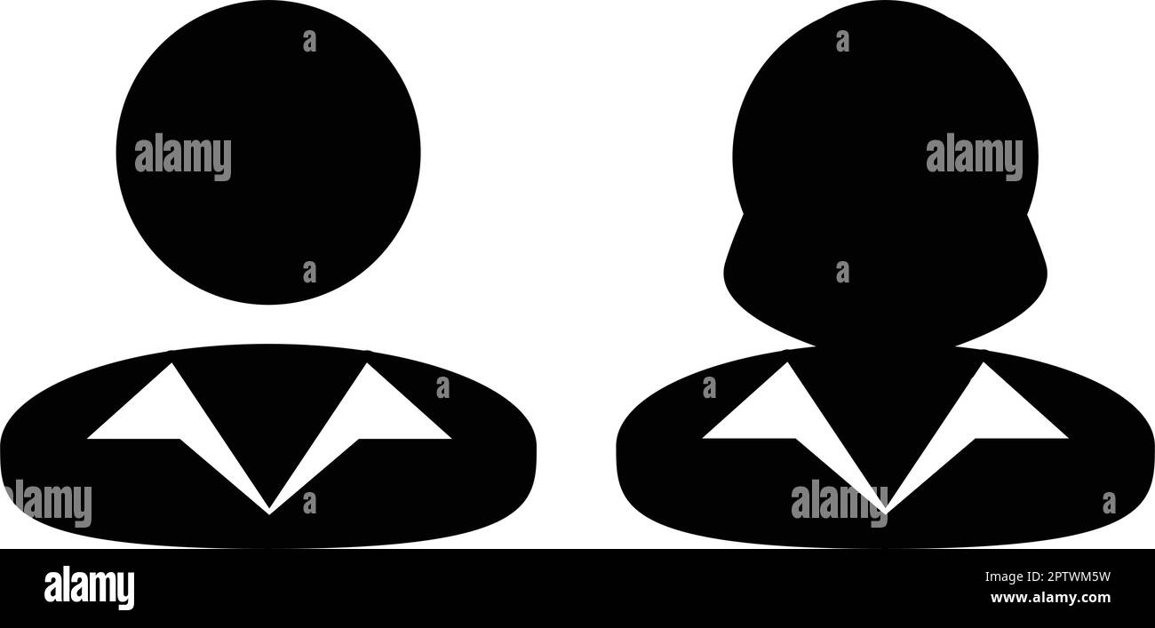 Junge und Mädchen Symbol Vektor Benutzer Person Profil Avatar Symbol ...