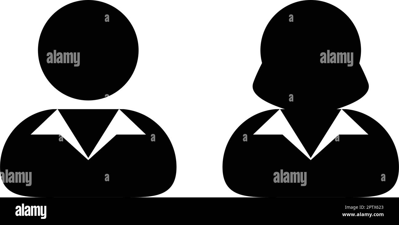 Kunden Symbol Vektor männlich und weiblich Benutzer Person Profil ...