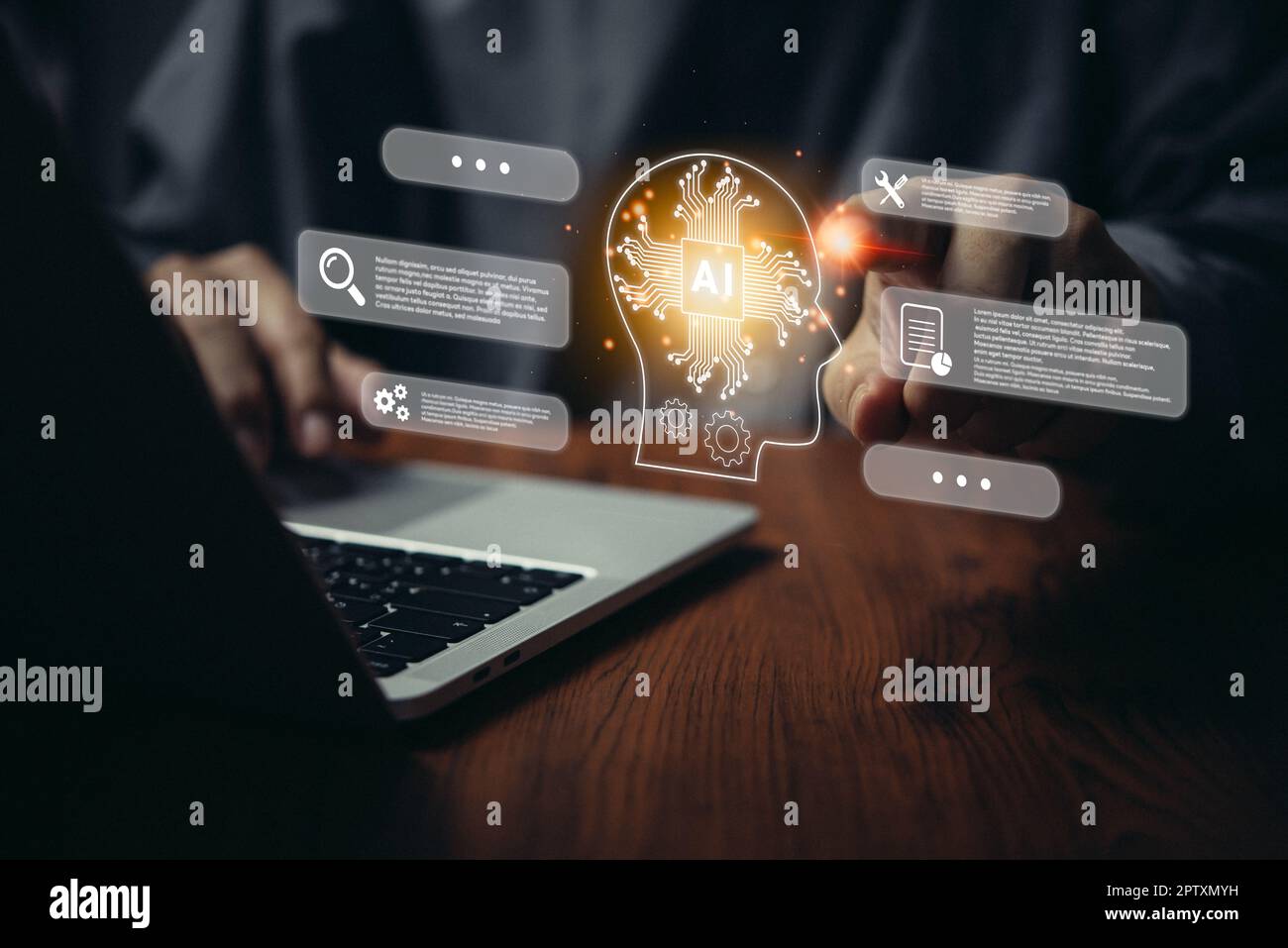 ChatGPT Chat mit KI oder künstlicher Intelligenz. Digitaler Chatbot ...