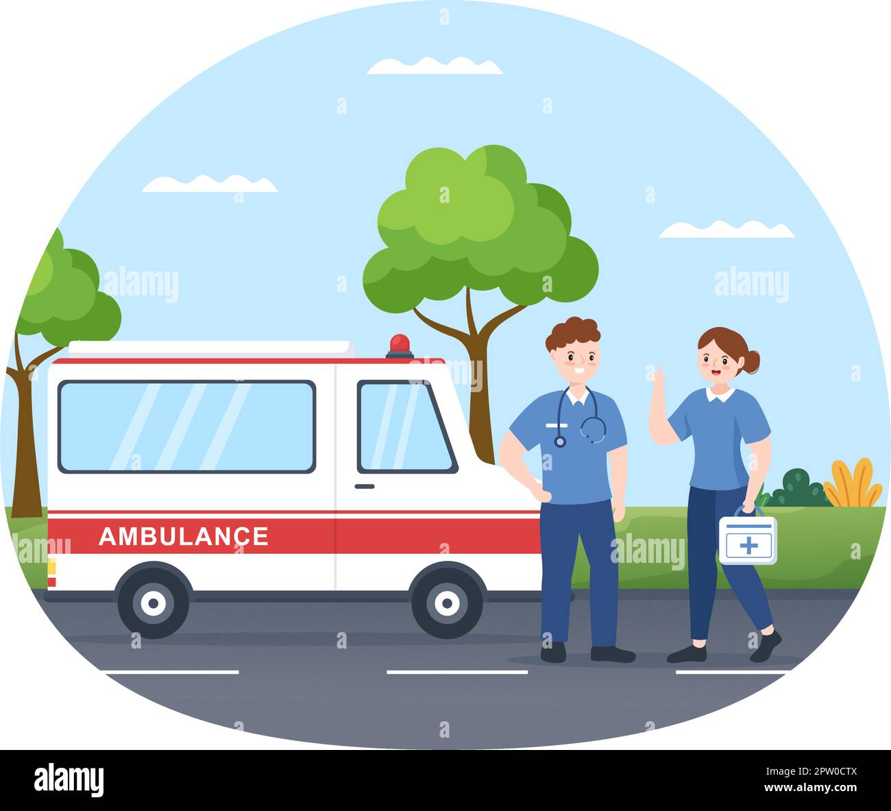 Krankenwagen oder Notdienst für Pick-up-Patient die Verletzten bei ...