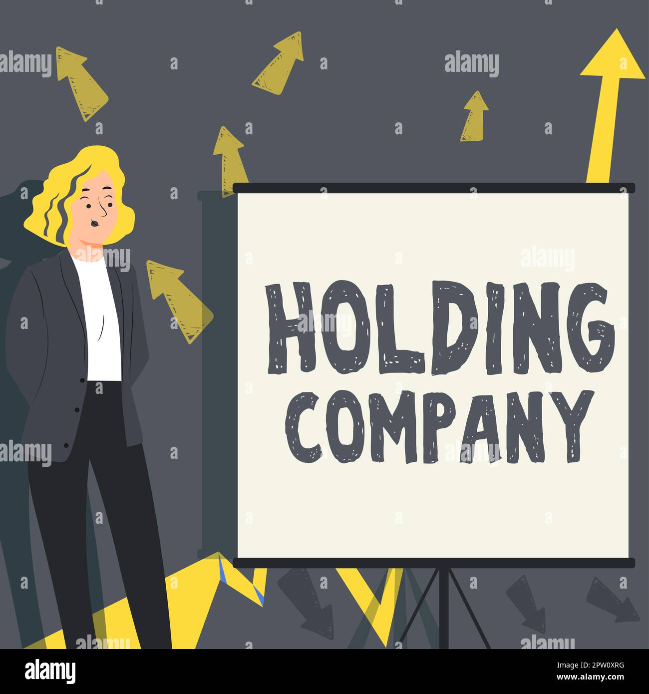 Inspiration mit dem Zeichen Holding Company, Konzept, das bedeutet ...
