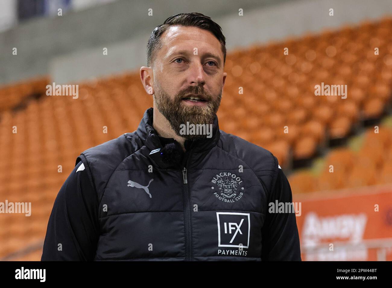 Stephen Dobbie Interim Head Coach von Blackpool während des Sky Bet ...