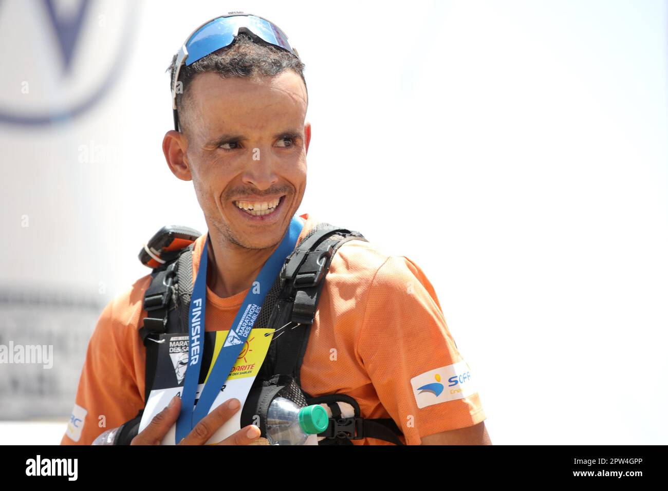 Marokko, Sahara-Wüste. 28. April 2023. Marathon des Sables Stage 5 ...