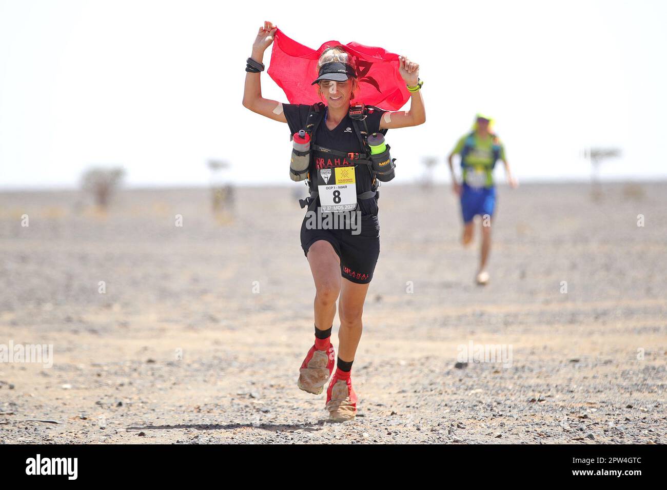Marokko, Sahara-Wüste. 28. April 2023. Marathon des Sables Stage 5 ...