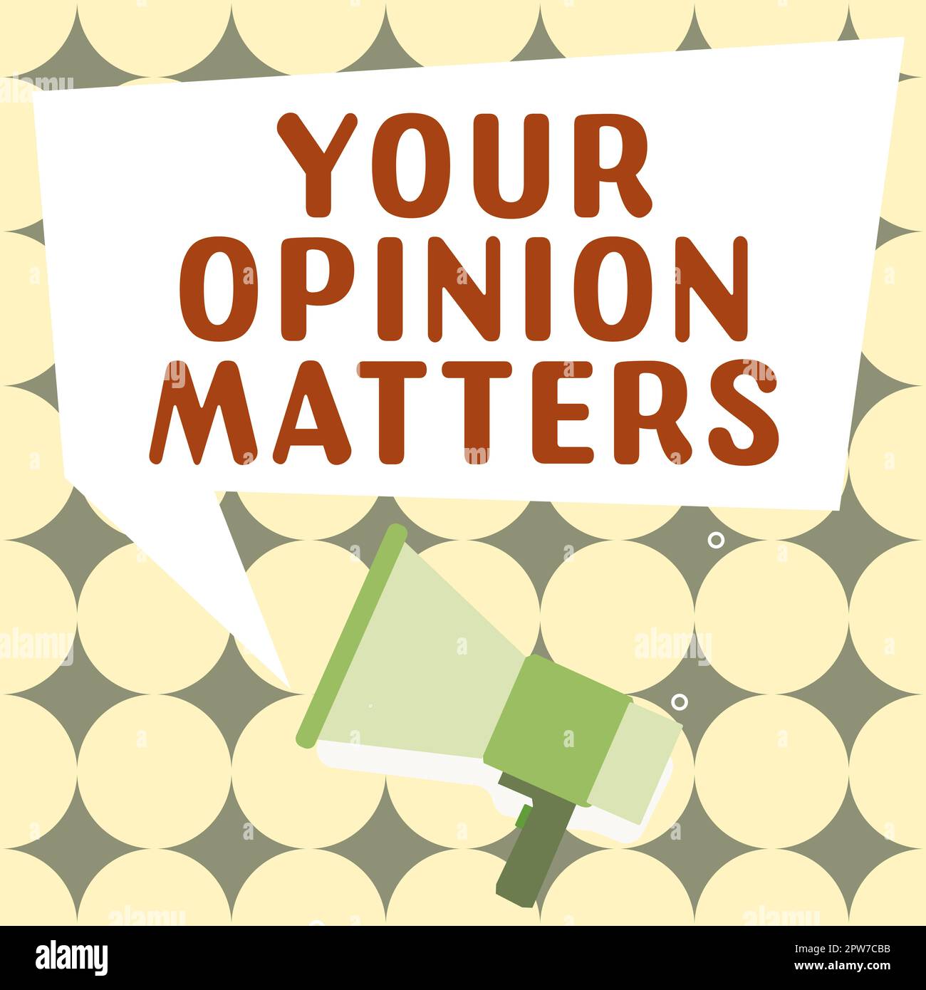 Textunterschrift, die Ihre Meinung zeigt, ist wichtig, Konzept bedeutet ...