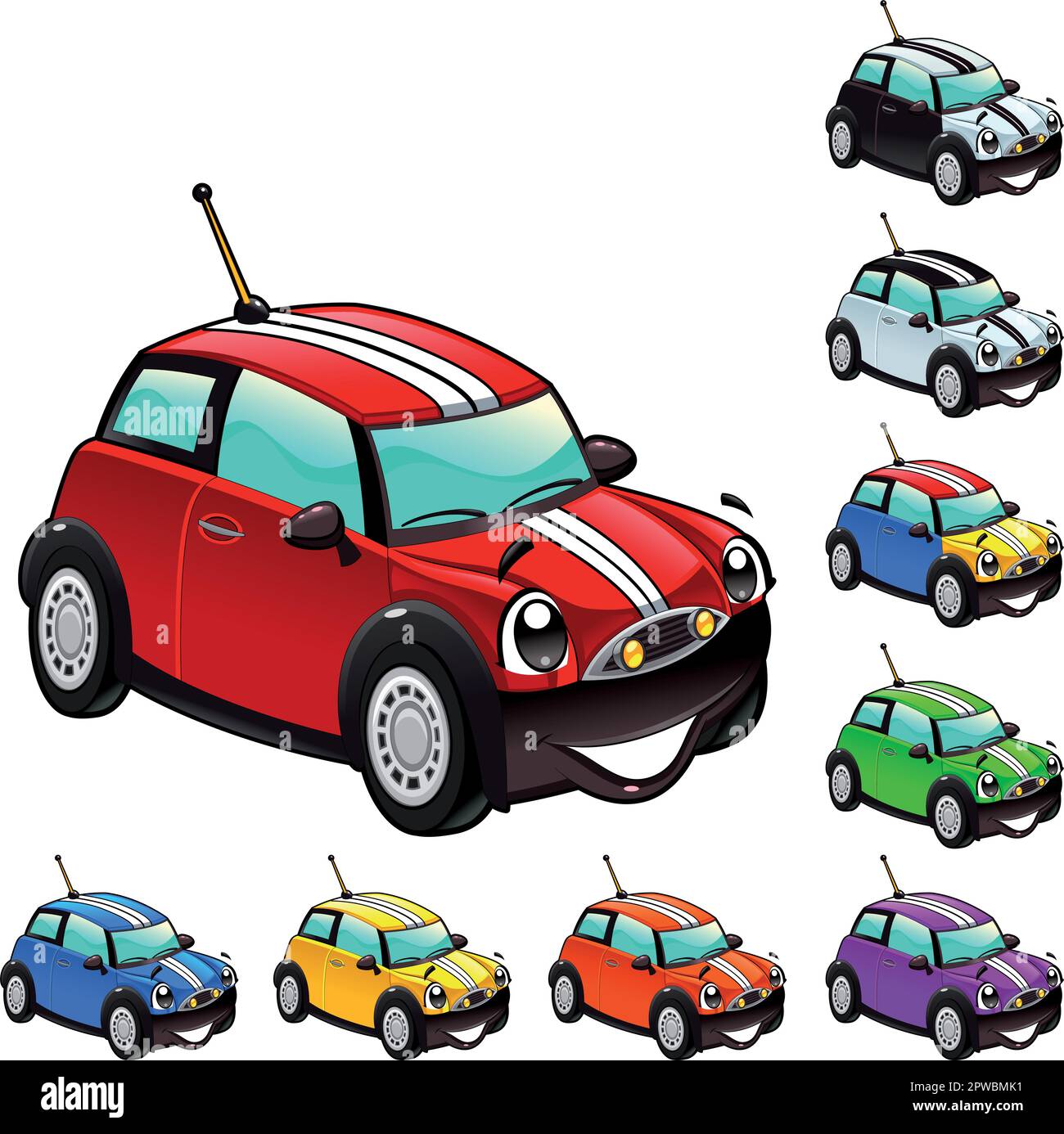 Funny car cartoon -Fotos und -Bildmaterial in hoher Auflösung – Alamy