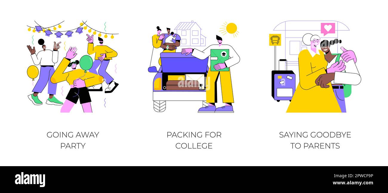 Abschied von den eltern Stock-Vektorgrafiken kaufen - Alamy