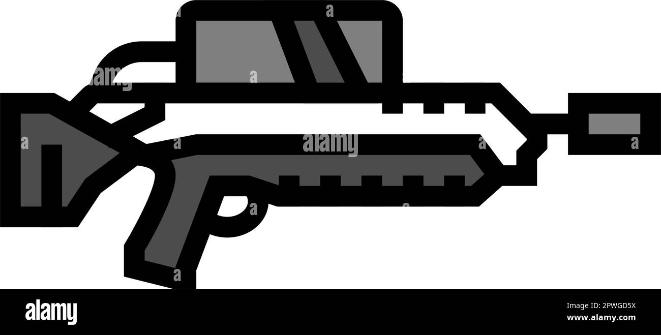 Flammenwerfer-Waffe Kriegsfarbe Symbol Vektordarstellung Stock ...