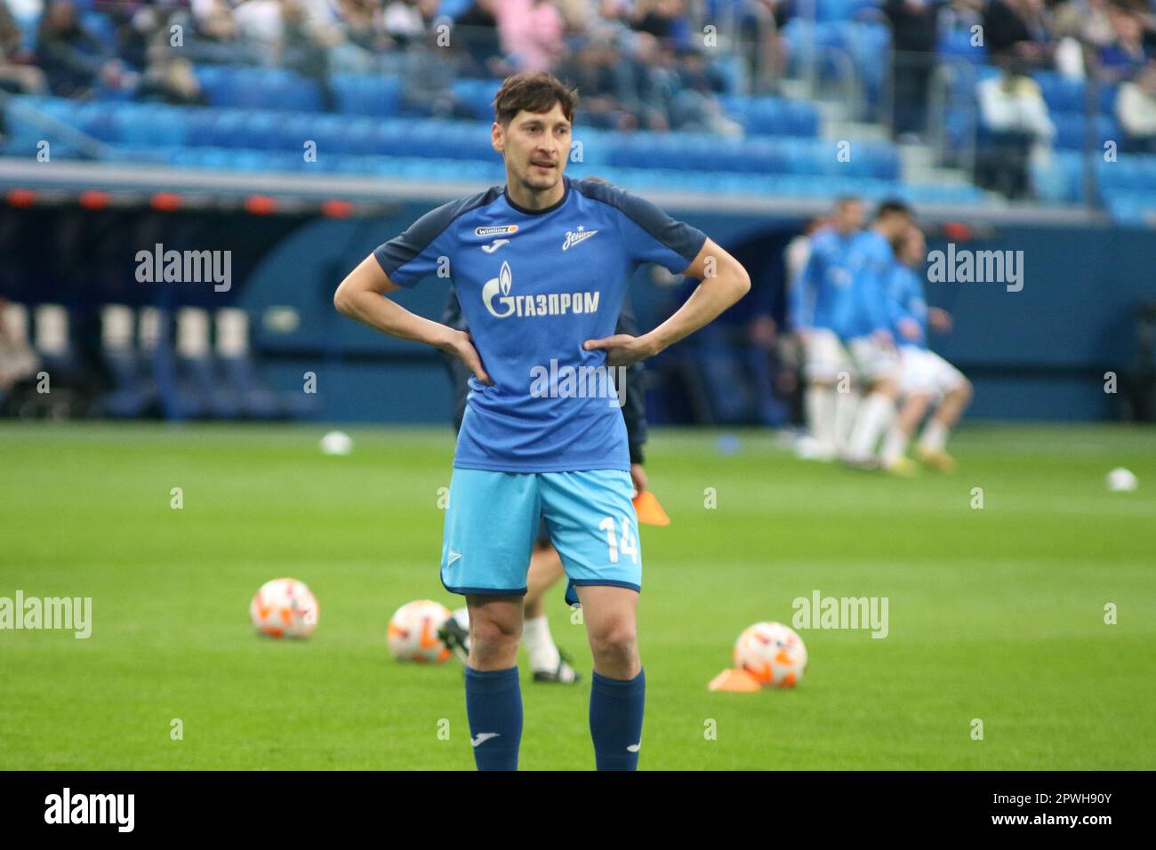 St. Petersburg, Russland, 22. April 2023: Fußball. Russische Premier ...